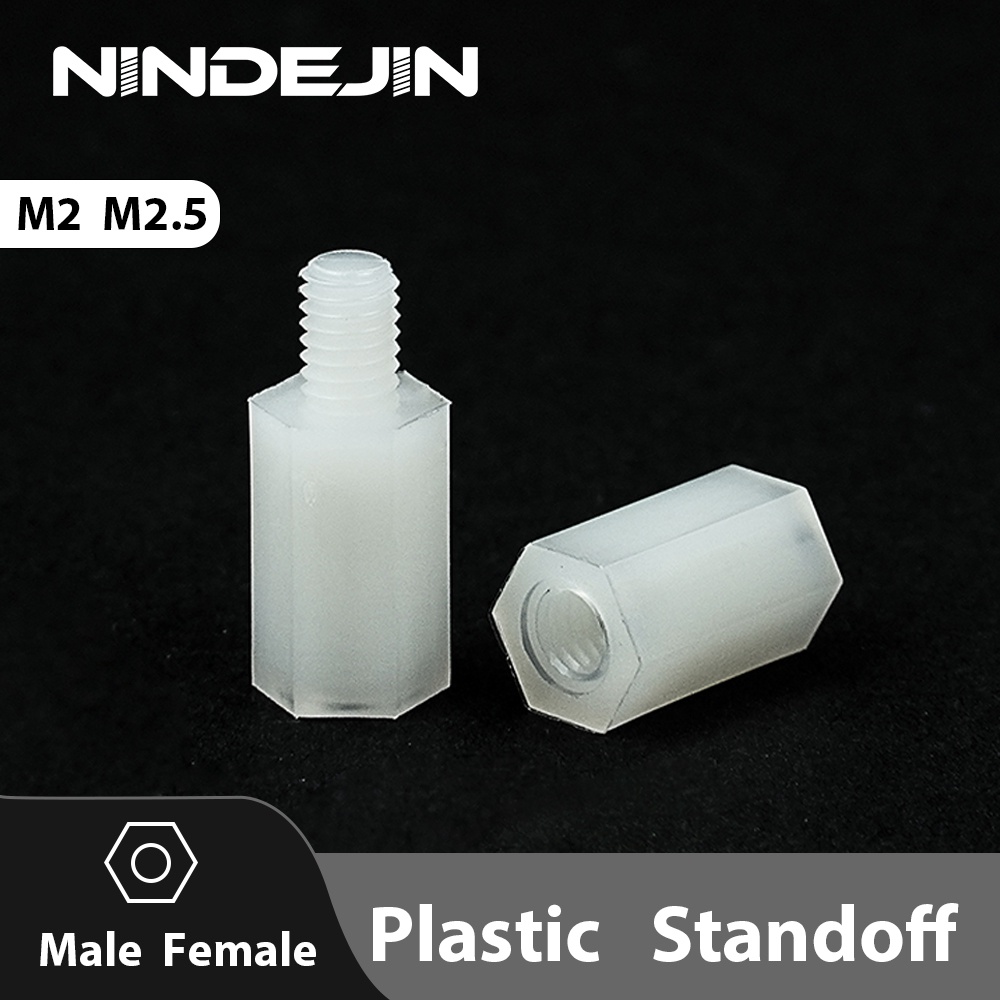 NINDEJIN Nylon Hex Standoff Spacer M2 M2.5 Male Female Plastic Standoff ...