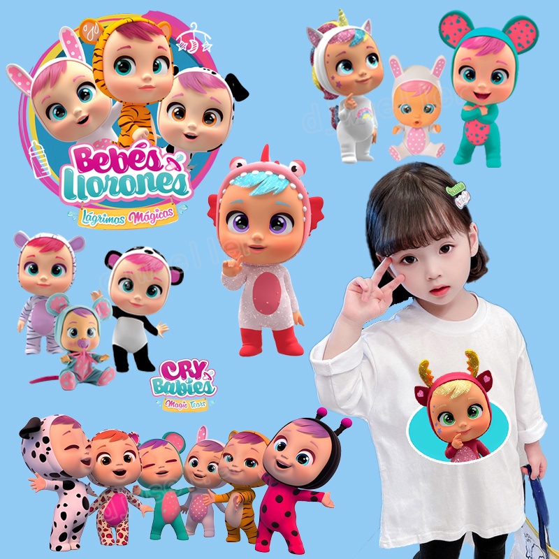 Crybabies Magic Tears Heat Transfer Stickers Cartoon Clothes DIY ...