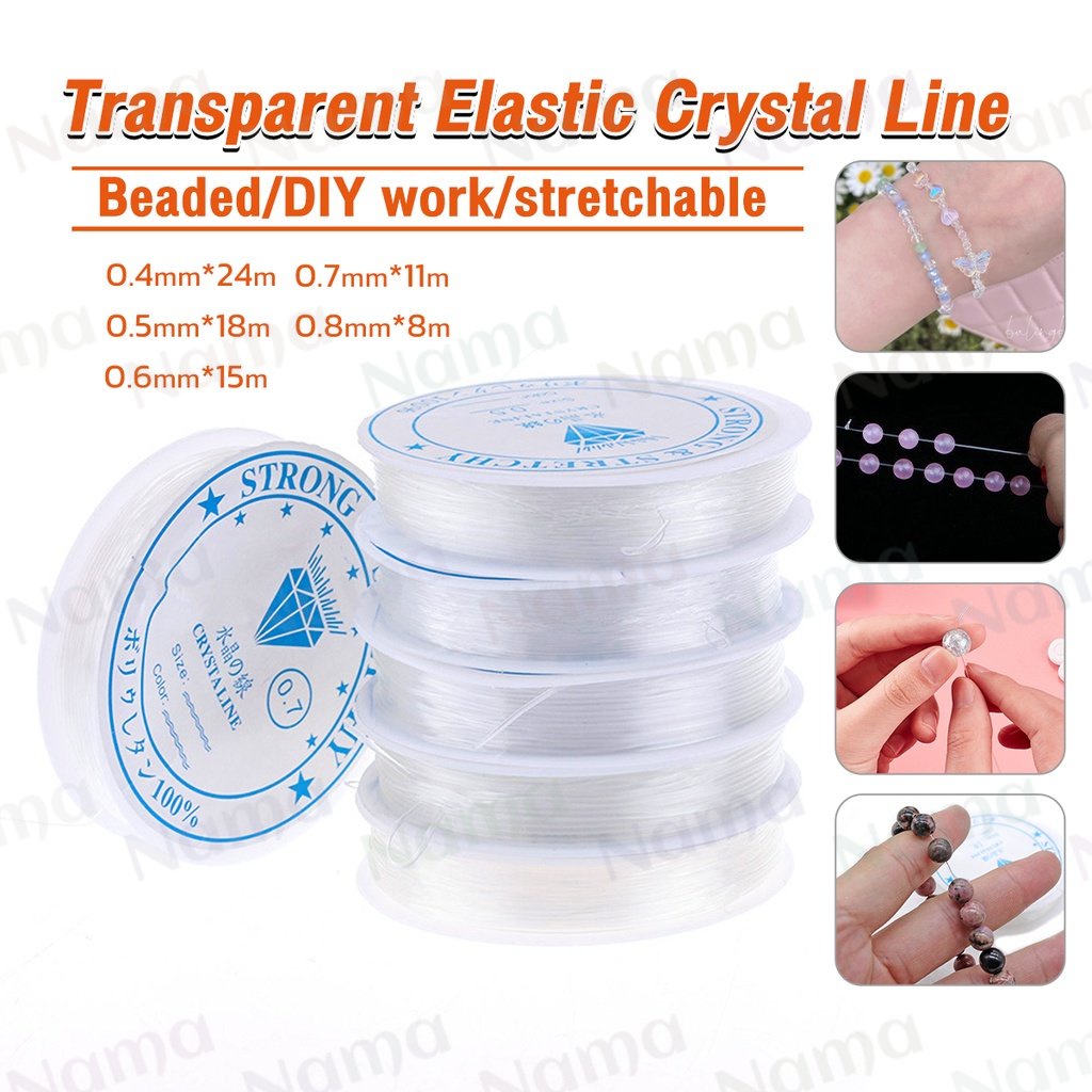Nama Transparent Elastic Crystal Line Beading Cord String Wire Thread ...