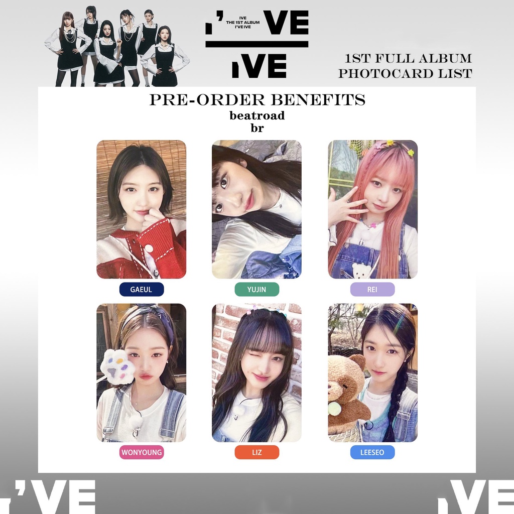 6pcs/set IVE Special Collection Photocards Papa Johns X IVE Lomo Cards ...