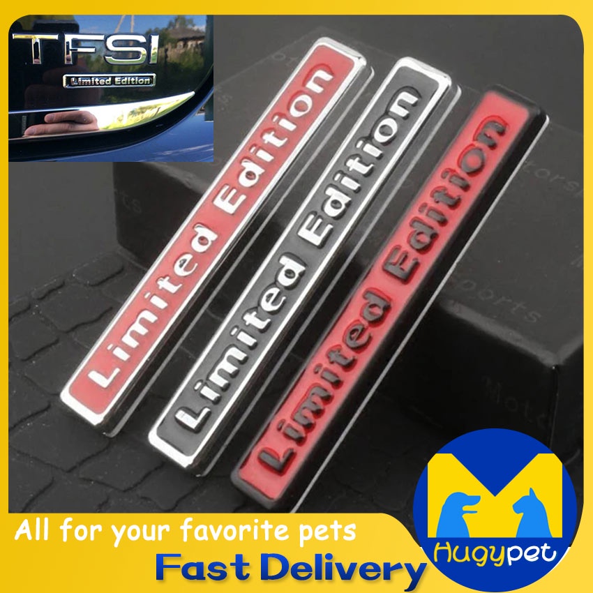 3D Chrome Metal Sticker Limited Edition Badge Car Decal Emblem Car ...