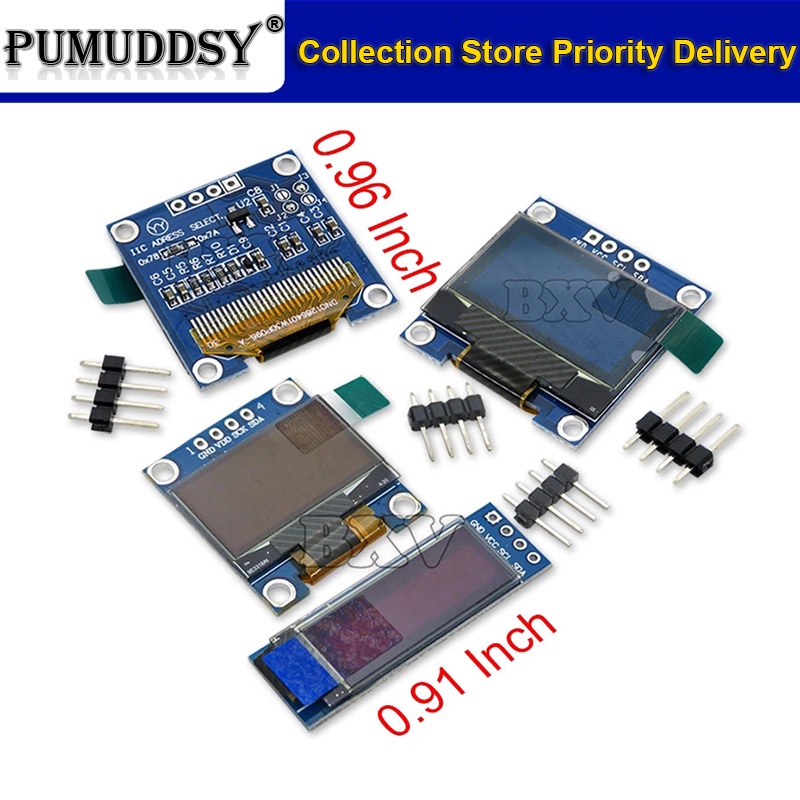 0.96 Inch OLED Display Module 4Pin IIC Serial White/Blue OLED 128X64 ...