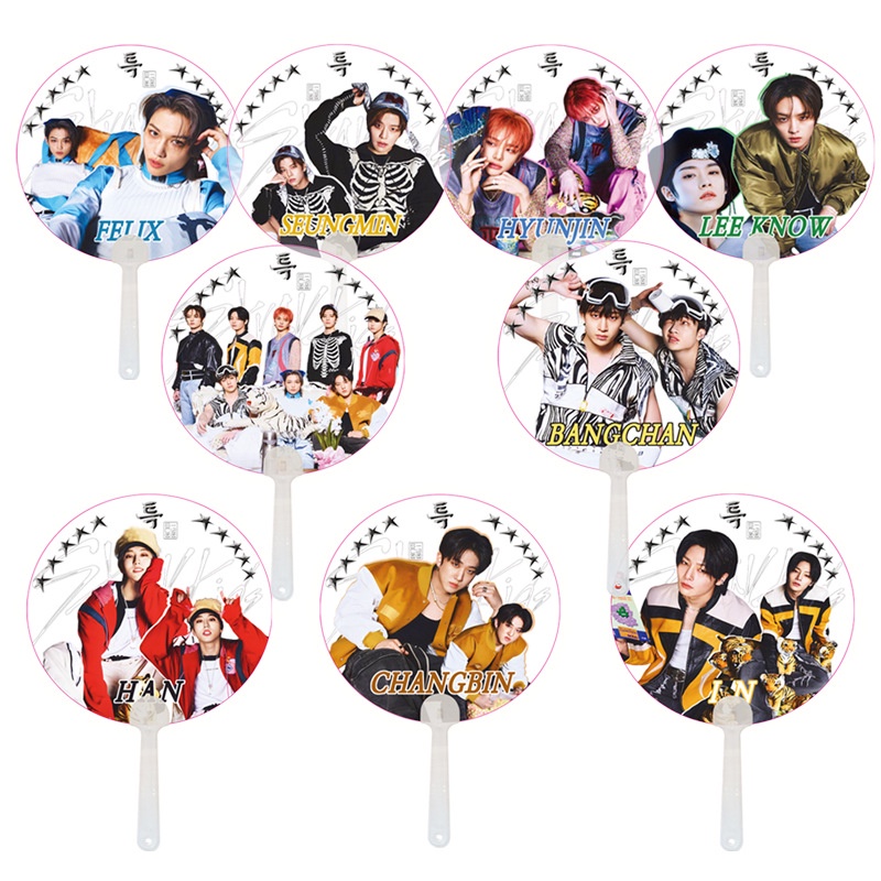 K Pop Stray Kids New MANIAC Turbine Fan Various Fans PVC Hand-held Fan ...