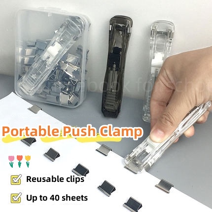 Portable Push Clip Stapler Push Clip Using Plastic And Metal Spring ...
