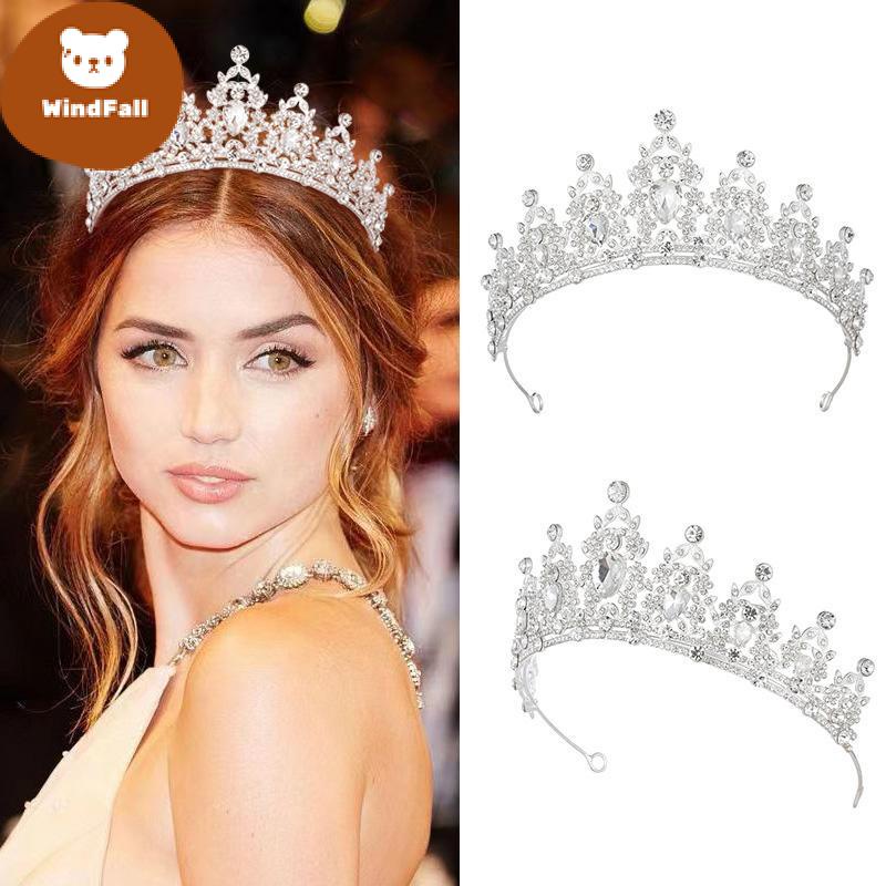 Bride Crown Hair Accessory Rhinestone Alloy Hair Hoop Crystal Beads ...