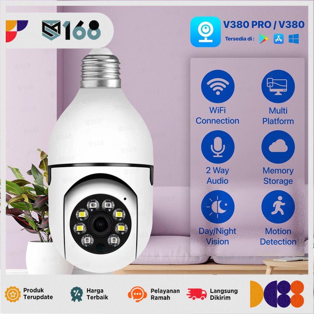 Ip CCTV Wifi 360 Degree 1080P 3MP 3D CCTV Camera Light YCC365 PLUS ...