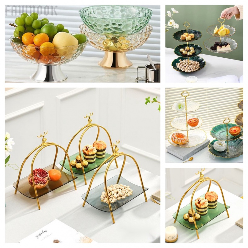 Luxury Fruit Plate for Living Room, Snacks, Nuts, Cake, and Dessert ...