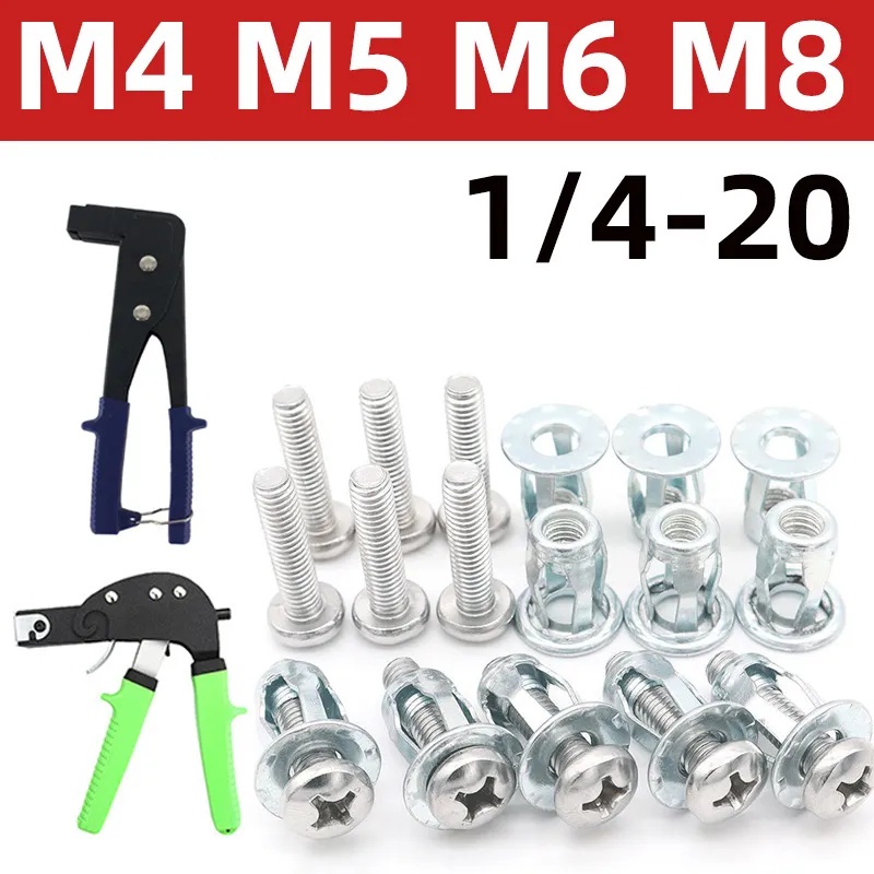 4 Pcs M4 M5 M6 M8 Multifunctional Home Hardware Set / Metal Screw High ...