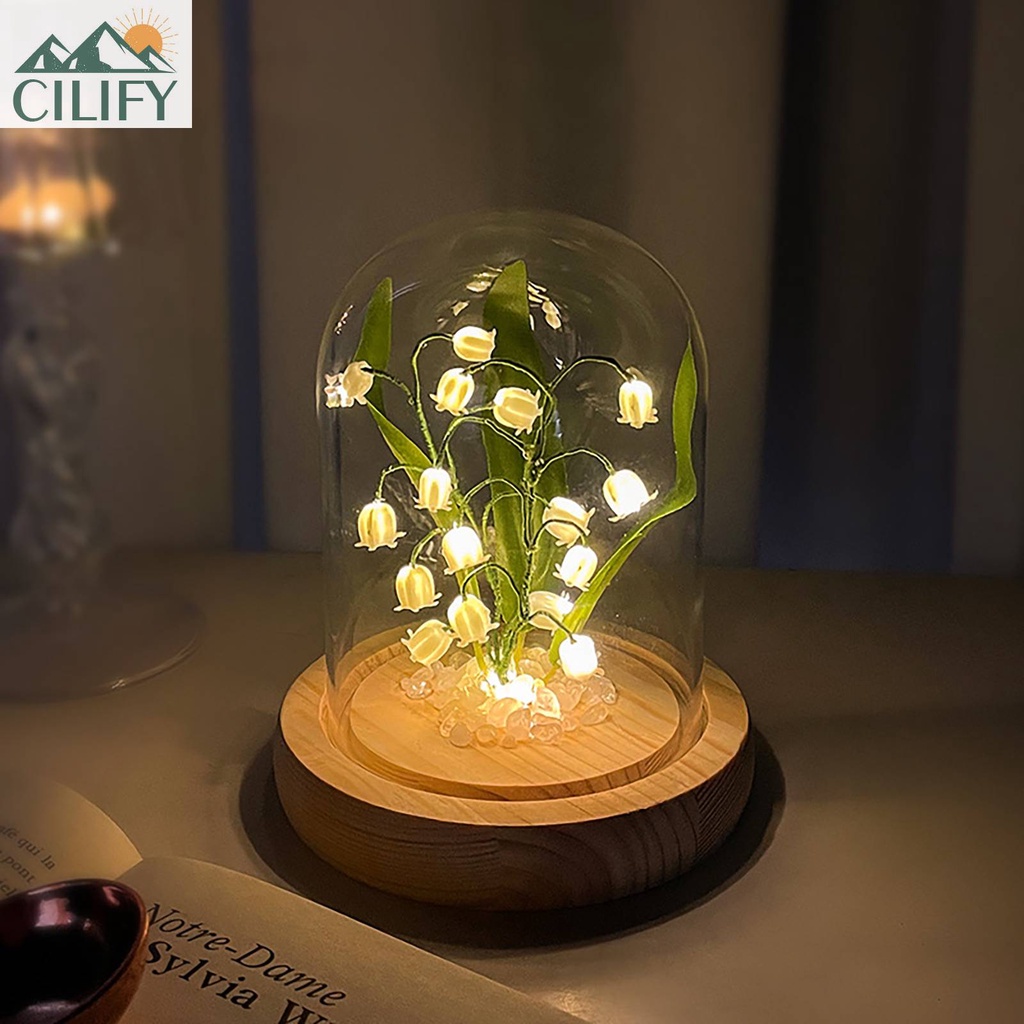 CILIFY Lily of The Valley DIY Night Light Material Kit Artificial ...