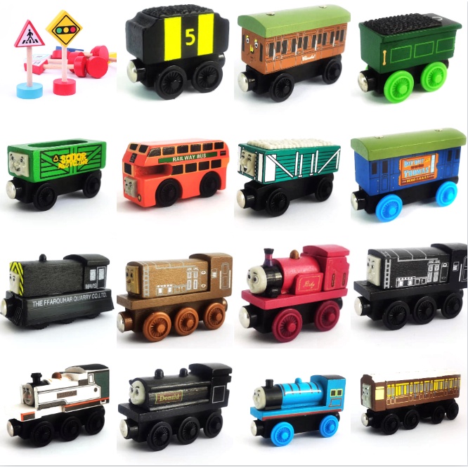 Train Model Children's Educational Toys Universal Wooden Track Magnetic ...