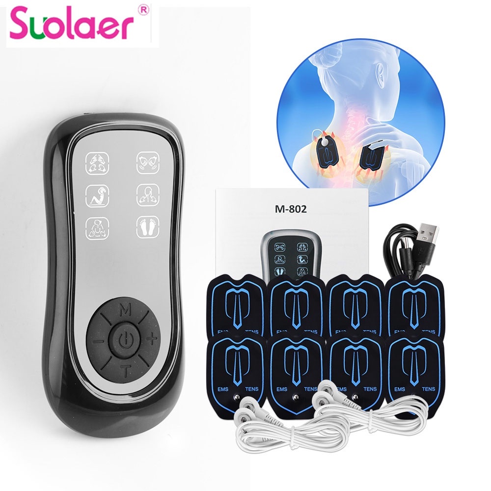 Suolaer USB Rechargeable TENS Double Pulse Physiotherapy Machine ...