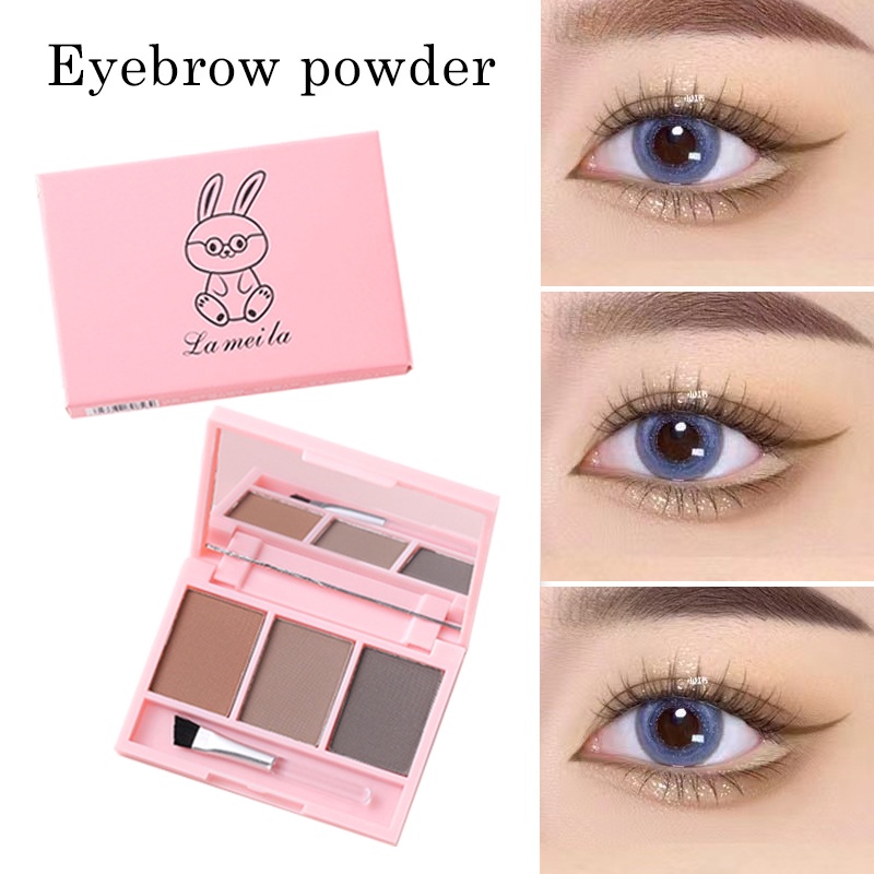 Lameila 3 Colors Set Eyebrow Powder With Brush,Waterproof,Natural,Fit ...