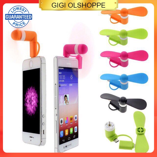 Gigi 2in1 USB Portable Mini Fan For Mobile Phone Android and iPh ...