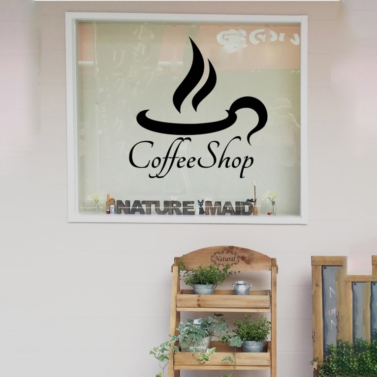 Cafe Shop Milk Tea House Window Glass Decal Coffee Cup Design Vinyl ...