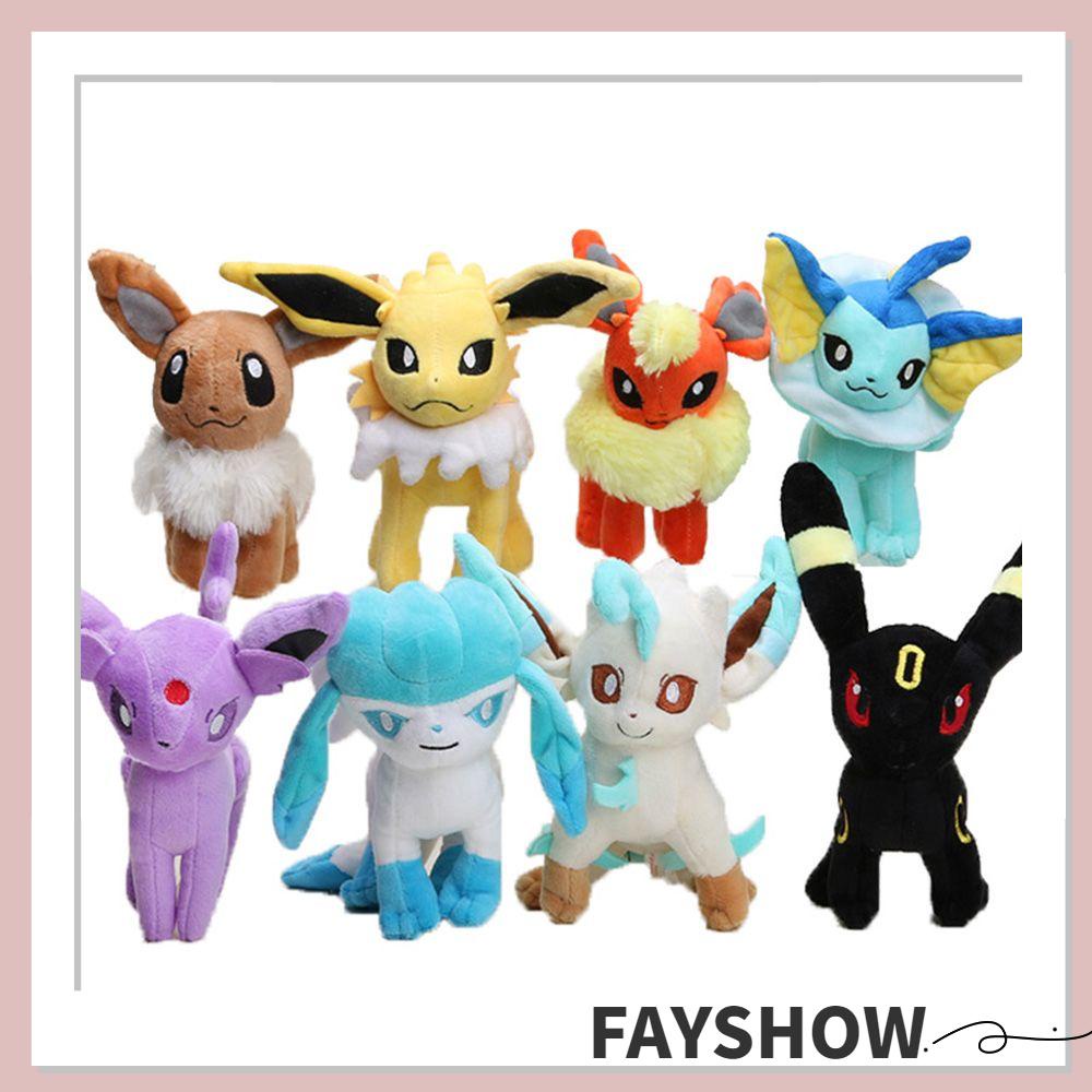 FAY 20cm Eevee Plush Toy Cute Umbreon Vaporeon Flareon Standing Sitting ...
