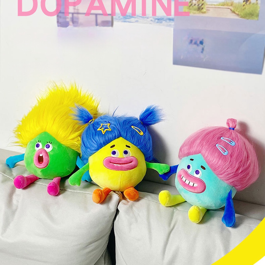 11cm Dopamine Quirky Exploding Head Mini Dolls Plush Keychain Toys ...