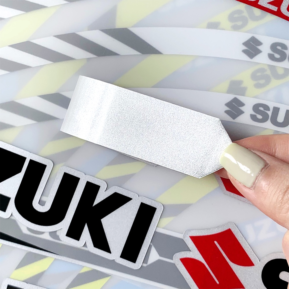 Suzuki Motorcycle 17in Reflective Wheel Sticker Waterproof Retrofit ...