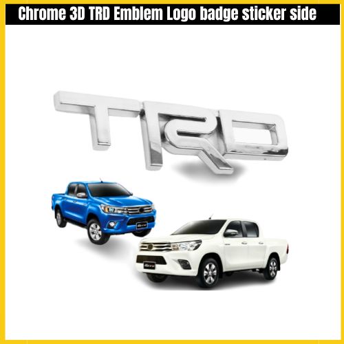 Chrome 3D TRD Emblem Logo badge sticker side | Shopee Philippines