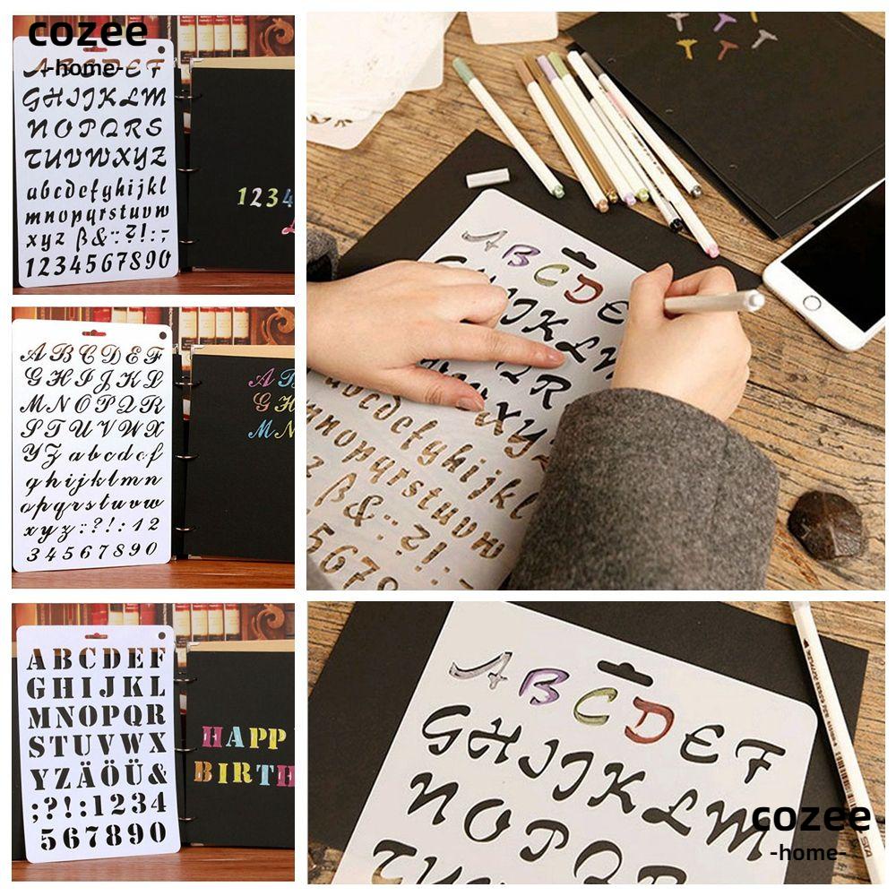 26 Letters Hollow Ruler, 8 Styles Scrapbooking, Painting Template ...
