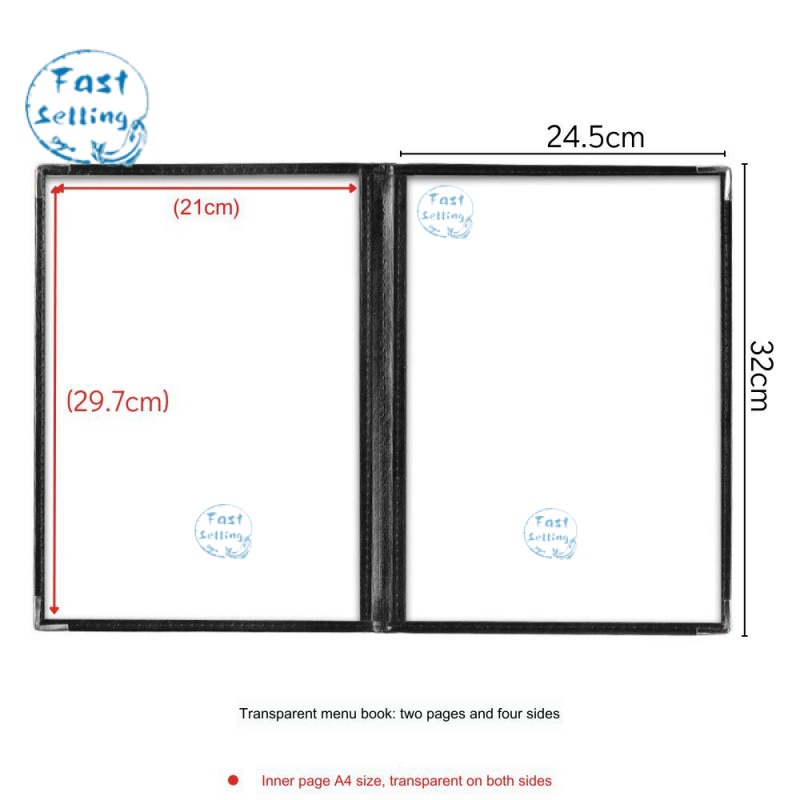 Transparent menu book A4 order book restaurant menu book transparent ...