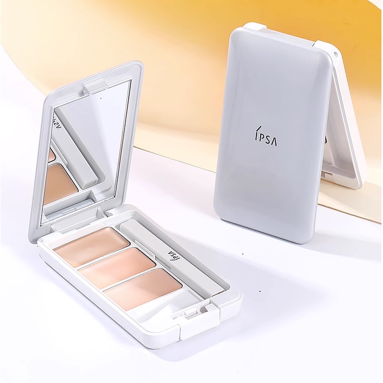 IPSA Three color concealer cream is clear and natural to cover acne marks, acne and freckles ...