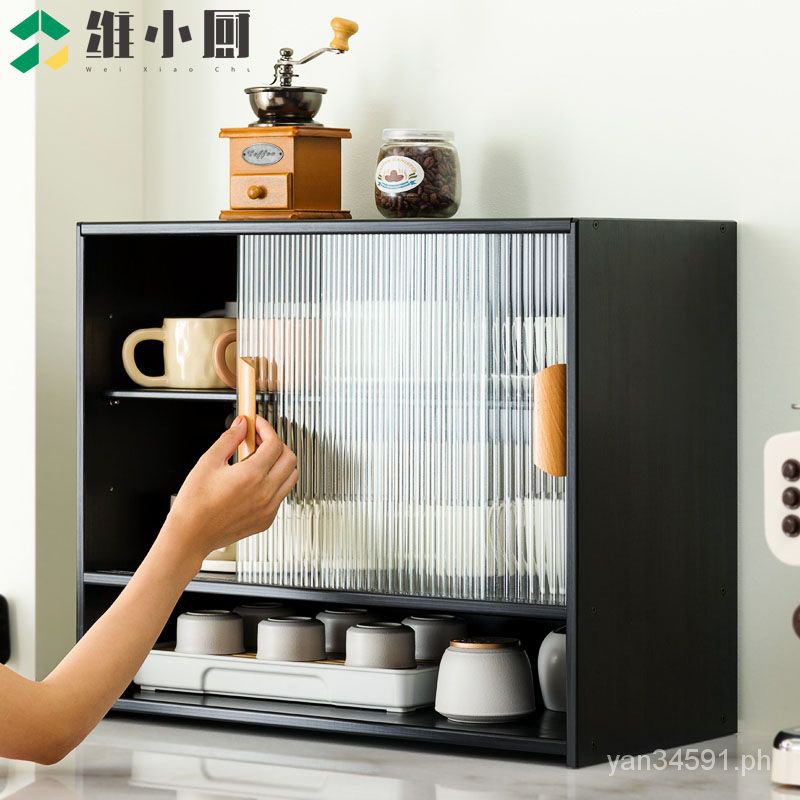 Table top water Cup shelf double-layer small kitchen living room snack ...