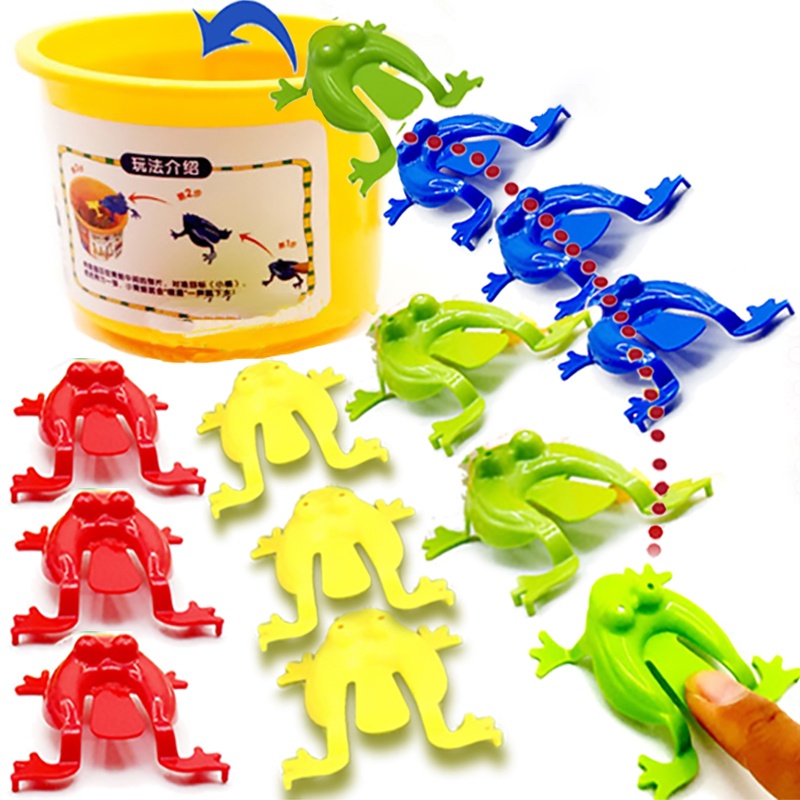 Jumping Frogs Plastic Toy Desktop Game Fidget Toy Children Kids Jumping ...