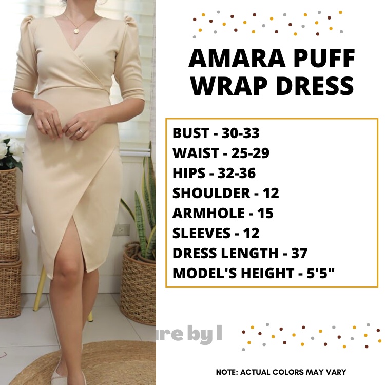 Amara Neoprene Office Dress Formal Dress Puff Sleeves Large | Shopee ...