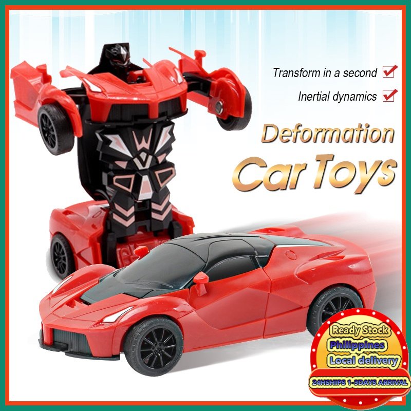 Transform Car Toys Changing Toy Car Kids Robot Car Inertial Pull Back ...