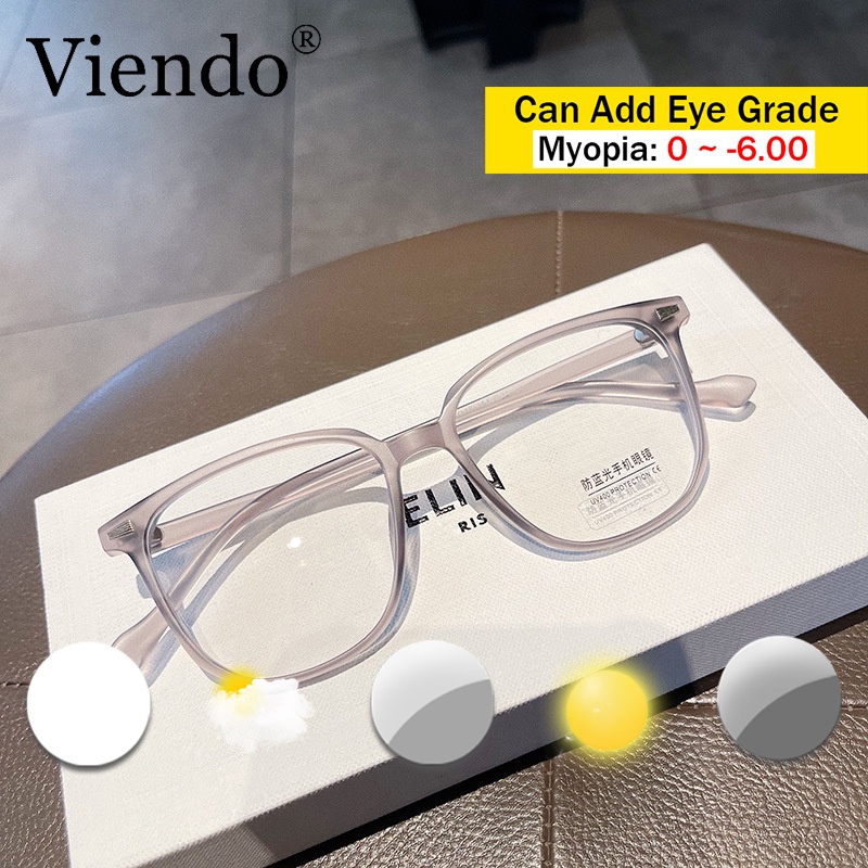 Anti Radiation Photochromic Eye Graded Glasses For Women Men Anti Blue ...
