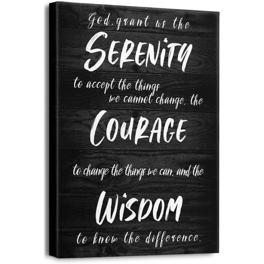 Serenity Prayer Wall Art Canvas Print Wall Decor Framed Ready To Hang ...
