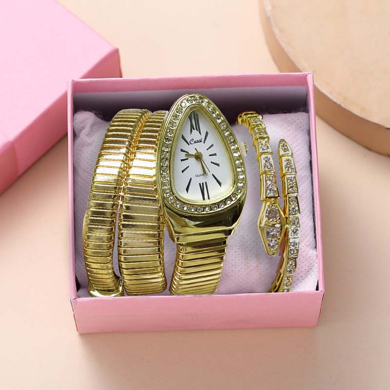 Multi-layer Spring Snake Watch Ladies Watch Animal Snake-Shaped ...