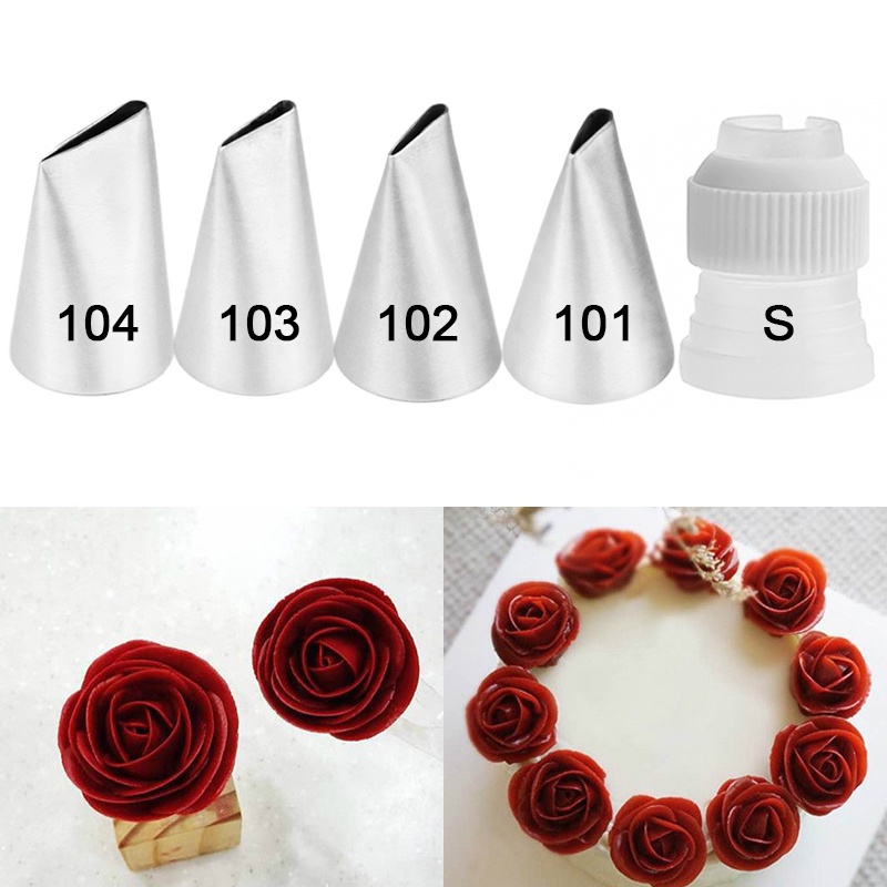 #101 #102 #103 #104 Piping Nozzle for Creating Rose Petal Shape ...