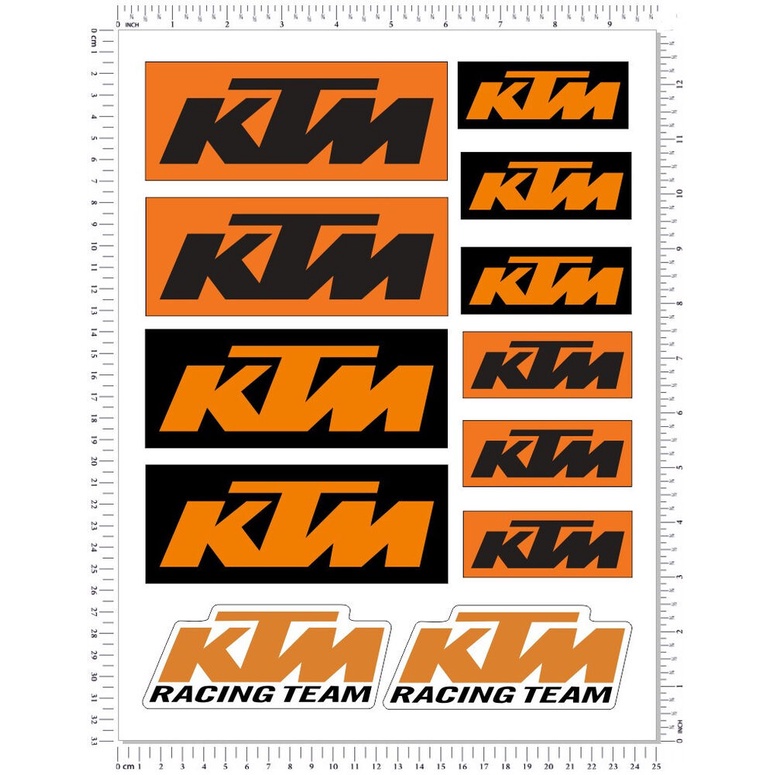 KTM Motorcycle Racing Team Motorcycle stickers quality laminated 12 ...