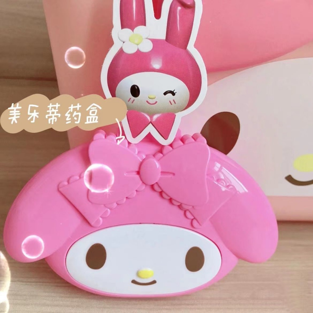Sanrio kt Melody Pill Box Pink Cute Girl Heart Plastic Transparent ...