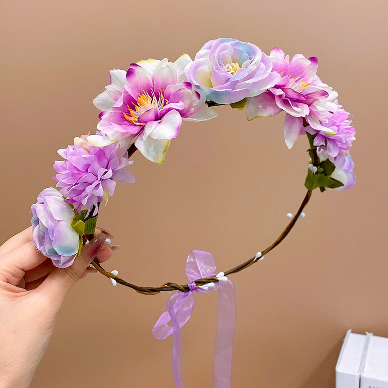 Flower Crowns Headband Girl Bridesmaid Flower Headpieces Hair Band ...