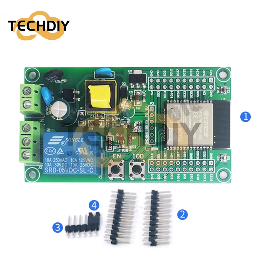 ESP32 Relay Wifi Relay Board Single Relay Module AC Powered Development ...
