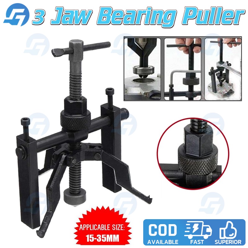 3 Jaw Pilot Bearing Puller Inner Wheel Gear Extractor 15-35mm Bushing ...