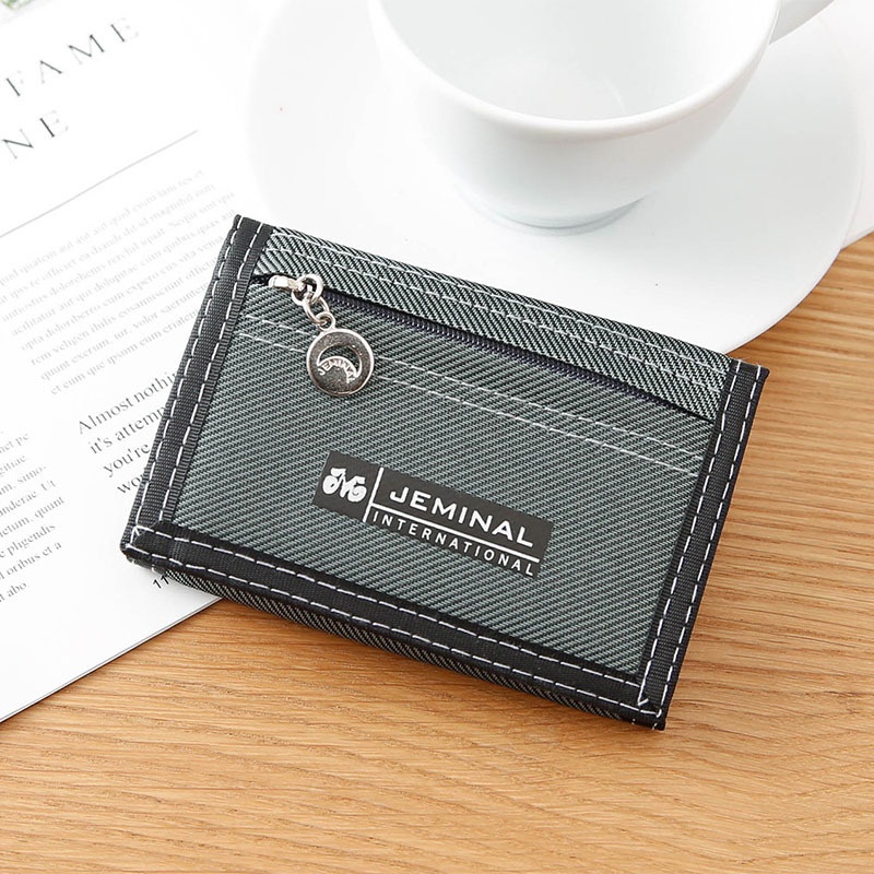 Three Fold Short Canvas Foldable Small Wallet for Young Boys High ...