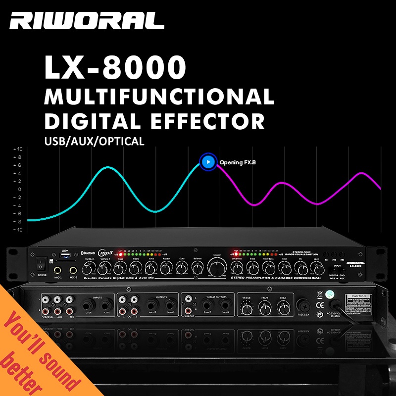 Audio Vocal Sound Effect Processor Microphone With Bluetooth KTV DSP ...