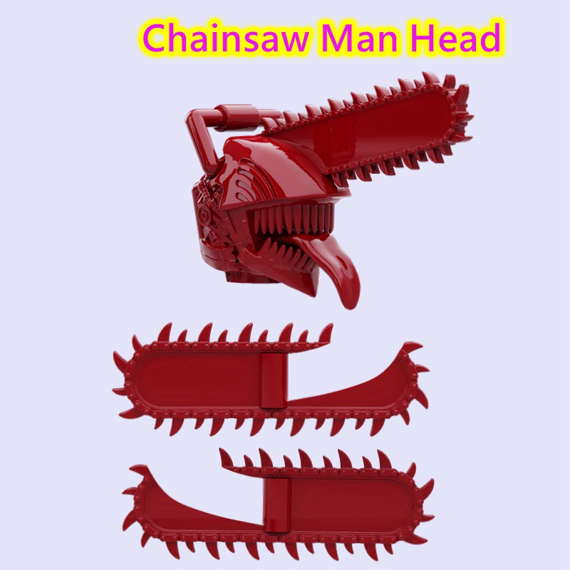 Chainsaw Man Head Cartoon Anime Building Blocks Toys For Children ...