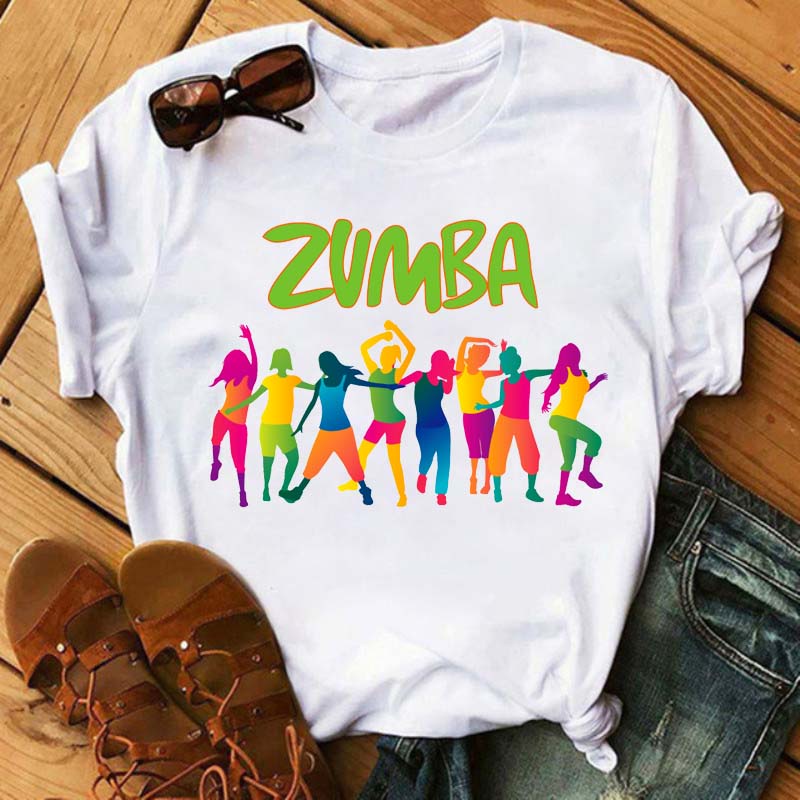 Rainbow Love Zumba Dance Print Women Tshirts Funny T Shirt Hip Hop Graphic Tees Shirt Summer