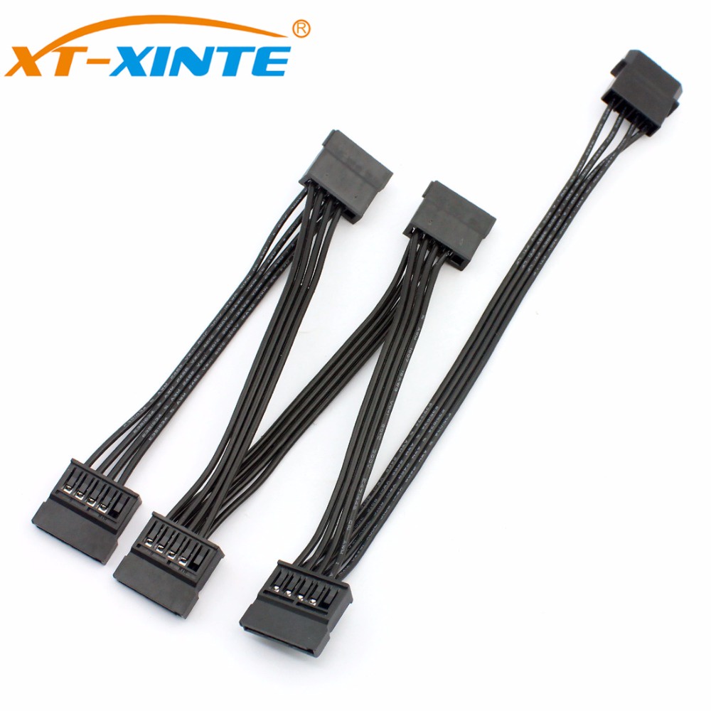 XT-XINTE 4Pin Female IDE to SATA Cable for PC SSD Server Hard Disk 1 to ...