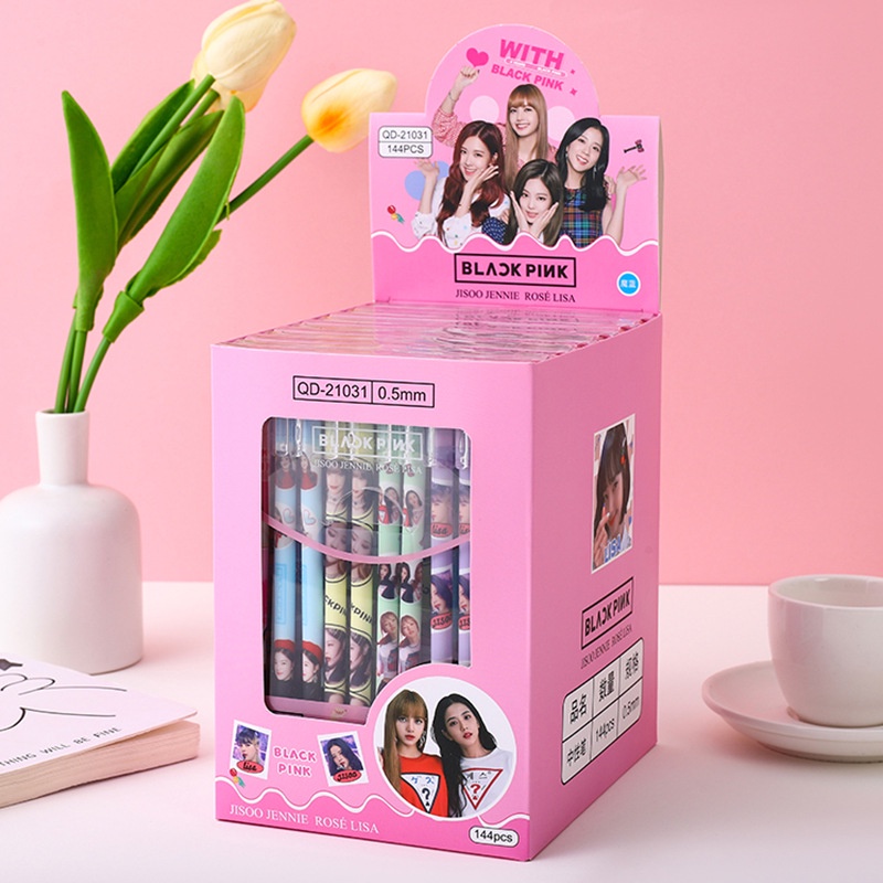 New Blackpink Women'S Group Erasable Straight Rod Gel Pen Idol Star ...