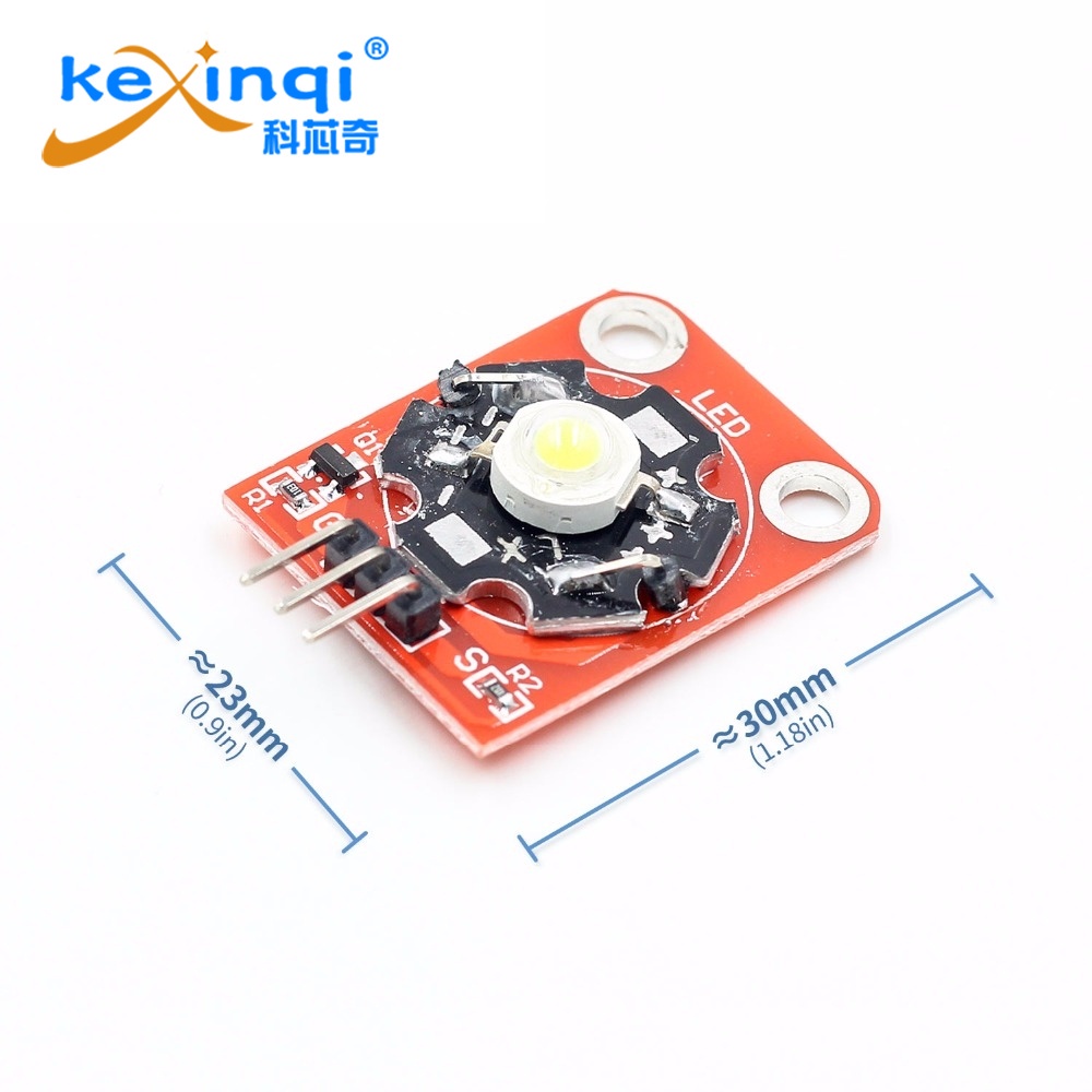 3W High-Power KEYES LED Module with PCB Chassis for Arduino STM32 AVR ...