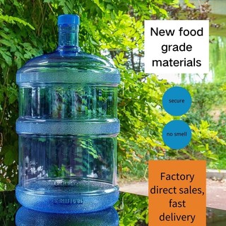 1pc of 5 Gallon round water container w/free non spill half cap 18.9L w ...