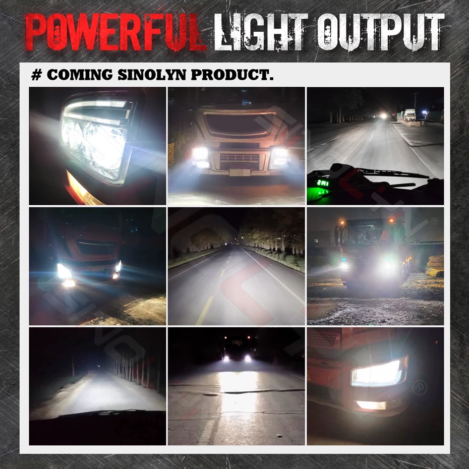 24V 3" Bi LED Projector Headlamp Lens For Truck Bus H4 H7 H1 9005 9006 ...