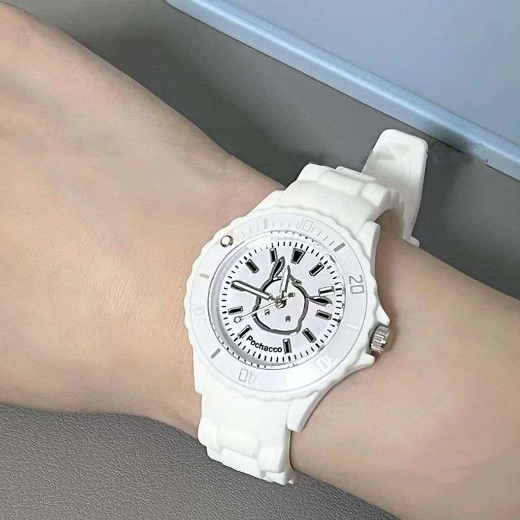 Children Cartoon Watch Cute Kuromi Pachacoo Design Silica Gel Watch ...