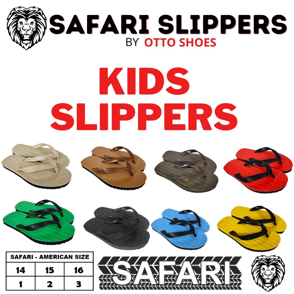 Kids home Safari slippers rubber unisex beach flip flops rainy sunny ...
