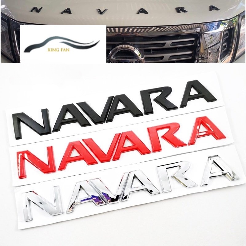 XINFAN 1 x ABS NAVARA Letter Car Auto Front Trunk Hood Emblem Badge ...